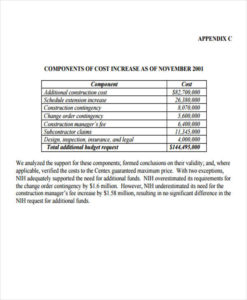 Construction Cost Report Template (5) - TEMPLATES EXAMPLE | TEMPLATES ...