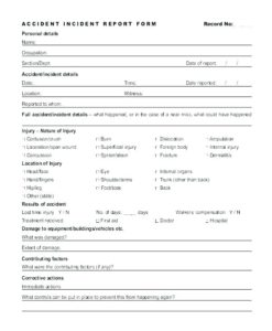 First Aid Incident Report Form Template (2) - TEMPLATES EXAMPLE ...