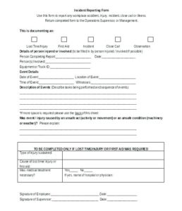 First Aid Incident Report Form Template (6) - TEMPLATES EXAMPLE ...