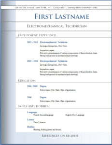 Free Blank Cv Template Download (1) - TEMPLATES EXAMPLE | TEMPLATES EXAMPLE