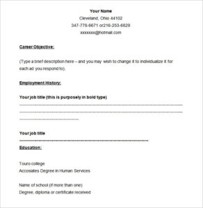 Free Blank Cv Template Download (3) - TEMPLATES EXAMPLE | TEMPLATES EXAMPLE