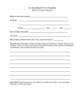 Generic Incident Report Template (3) - TEMPLATES EXAMPLE | TEMPLATES ...