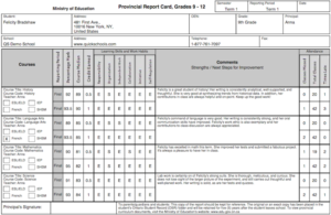 High School Student Report Card Template (1) - TEMPLATES EXAMPLE ...