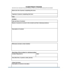 Insurance Incident Report Template (6) - TEMPLATES EXAMPLE | TEMPLATES ...