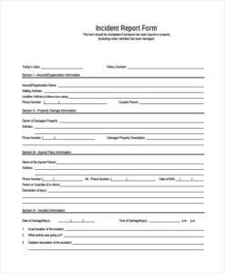 Insurance Incident Report Template (8) - TEMPLATES EXAMPLE | TEMPLATES ...