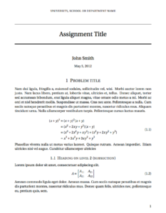 Latex Template For Report (6) - TEMPLATES EXAMPLE | TEMPLATES EXAMPLE