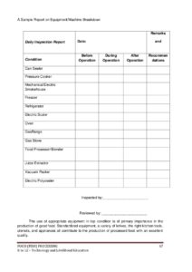 Machine Breakdown Report Template (3) - TEMPLATES EXAMPLE | TEMPLATES ...