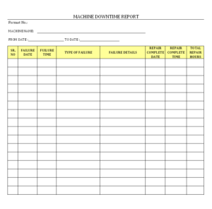 Machine Breakdown Report Template (3) - TEMPLATES EXAMPLE | TEMPLATES ...