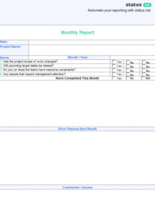 Month End Report Template (1) - TEMPLATES EXAMPLE | TEMPLATES EXAMPLE