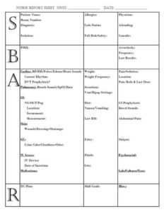 Nursing Assistant Report Sheet Templates (4) - TEMPLATES EXAMPLE ...