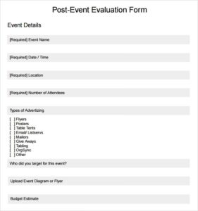 Post Event Evaluation Report Template (5) - TEMPLATES EXAMPLE ...