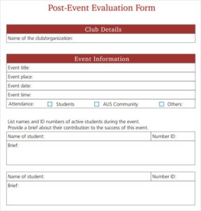 Post Event Evaluation Report Template (6) - TEMPLATES EXAMPLE ...