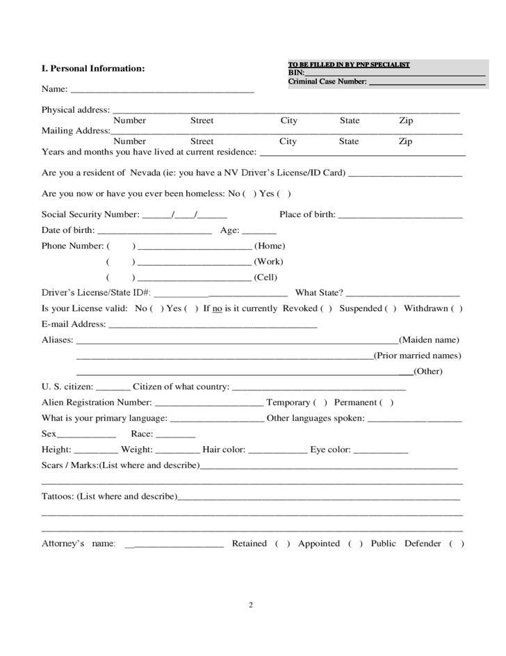 Presentence Investigation Report Template 5 TEMPLATES EXAMPLE