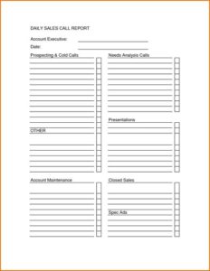 Sales Rep Call Report Template (8) - TEMPLATES EXAMPLE | TEMPLATES EXAMPLE