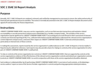 Ssae 16 Report Template (2) - TEMPLATES EXAMPLE | TEMPLATES EXAMPLE