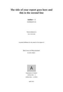 Technical Report Cover Page Template (2) - TEMPLATES EXAMPLE ...