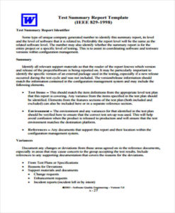 Test Result Report Template (1) - TEMPLATES EXAMPLE | TEMPLATES EXAMPLE