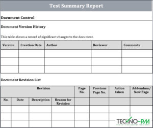 Test Summary Report Template (1) - TEMPLATES EXAMPLE | TEMPLATES EXAMPLE