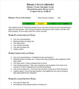 Weekly Test Report Template (1) - TEMPLATES EXAMPLE | TEMPLATES EXAMPLE