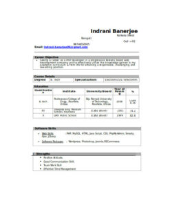B Tech Fresher Resume Templates (1) - TEMPLATES EXAMPLE | TEMPLATES EXAMPLE