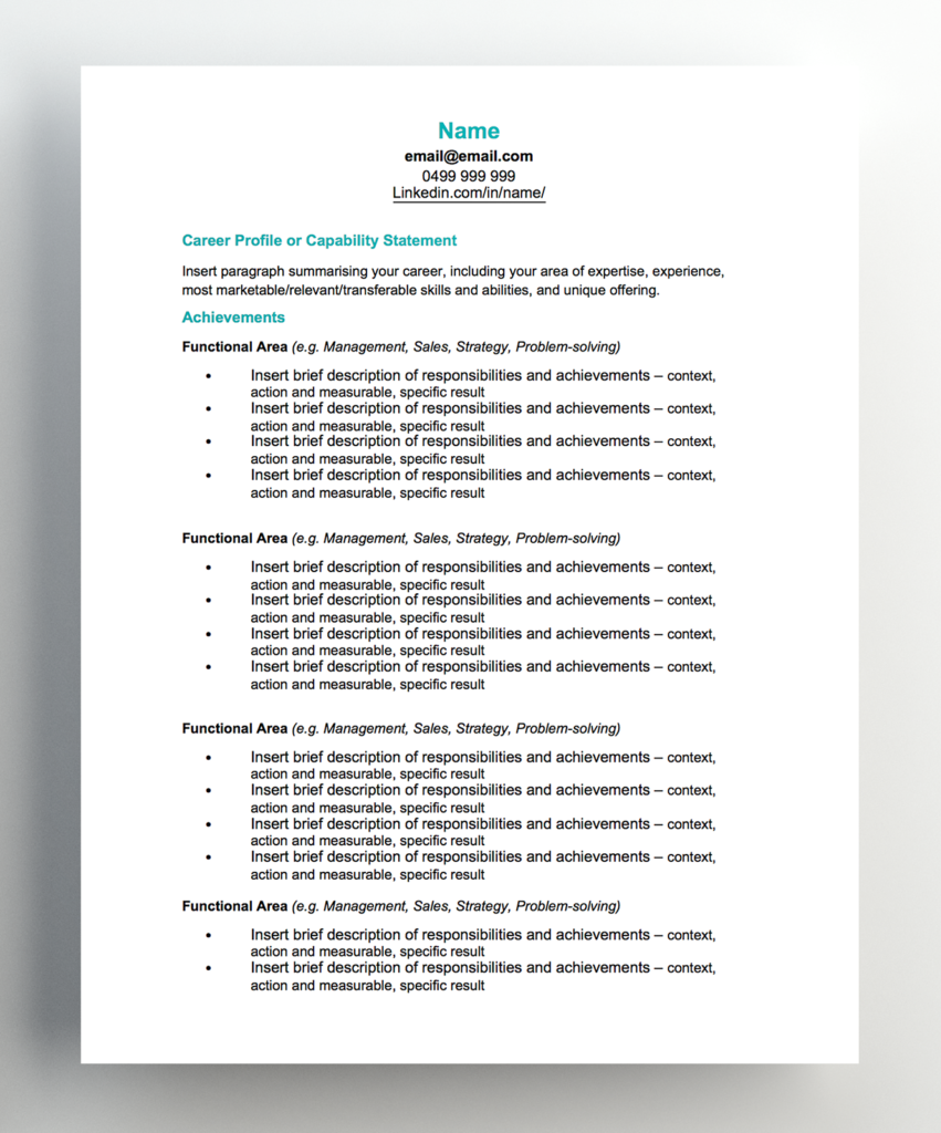 Cv Templates Australia (4) - TEMPLATES EXAMPLE | TEMPLATES EXAMPLE