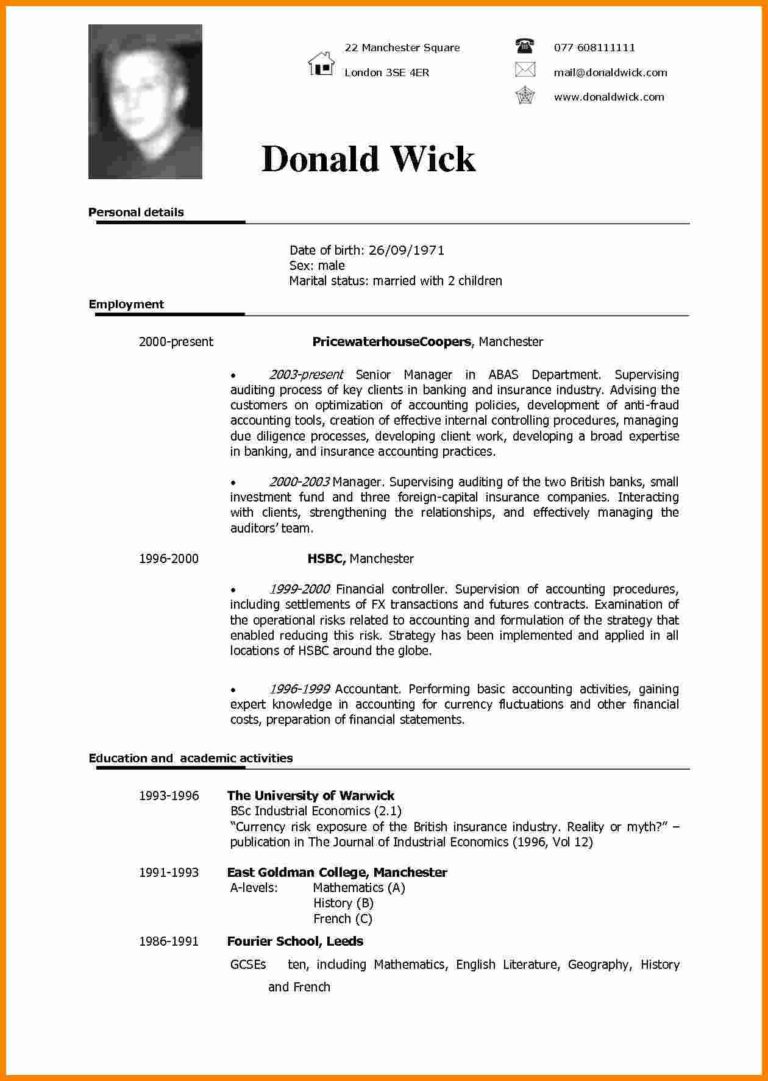 Cv Templates English (2) - TEMPLATES EXAMPLE | TEMPLATES EXAMPLE