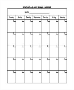 Full Page Blank Calendar Template (4) - TEMPLATES EXAMPLE | TEMPLATES ...