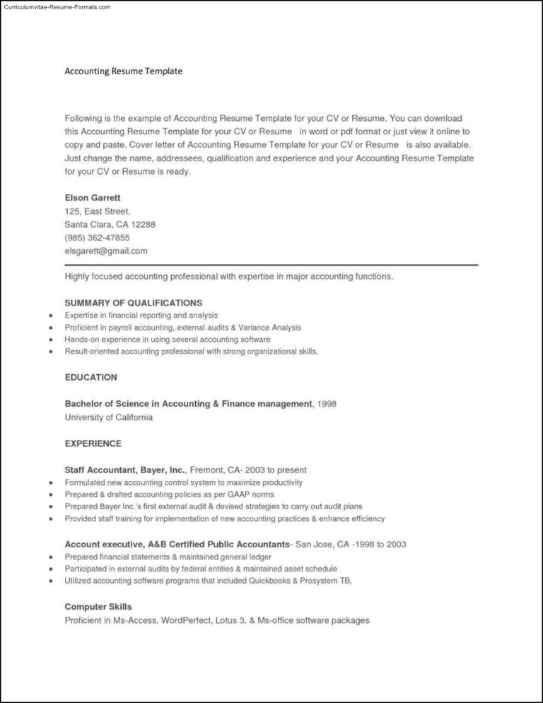 Resume Templates Copy And Paste (11) - TEMPLATES EXAMPLE | TEMPLATES ...