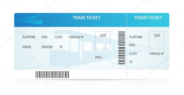 Blank Train Ticket Template (1) - TEMPLATES EXAMPLE | TEMPLATES EXAMPLE