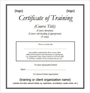 Certificate Of Training Template (2) - TEMPLATES EXAMPLE | TEMPLATES ...