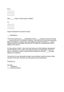 Letter Template Asking For Raise (2) - TEMPLATES EXAMPLE | TEMPLATES ...