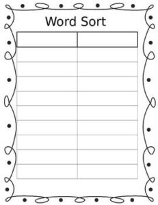 Words Their Way Blank Sort Template (7) - TEMPLATES EXAMPLE | TEMPLATES ...