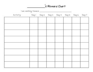 Blank Reward Chart Template (1) - TEMPLATES EXAMPLE | TEMPLATES EXAMPLE