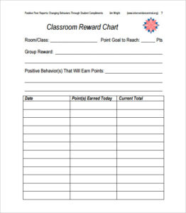Blank Reward Chart Template (4) - TEMPLATES EXAMPLE | TEMPLATES EXAMPLE