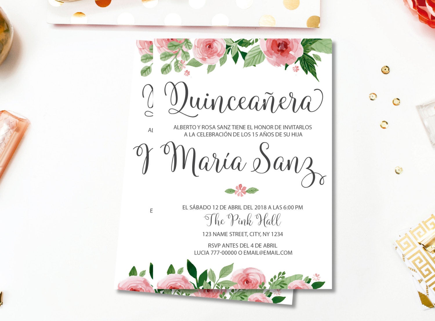 Invitations Templates For Quinceaneras In Spanish TEMPLATES EXAMPLE