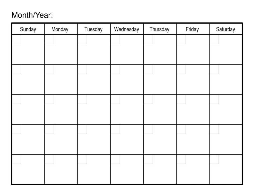 Month At A Glance Blank Calendar Template (8) - TEMPLATES EXAMPLE ...