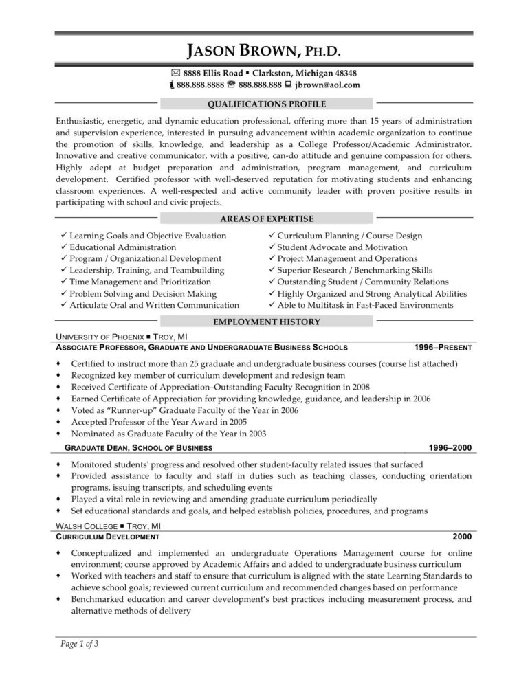 Resume Templates By Industry (4) - TEMPLATES EXAMPLE | TEMPLATES EXAMPLE