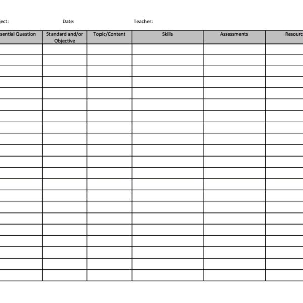 Blank Curriculum Map Template (1) - TEMPLATES EXAMPLE | TEMPLATES EXAMPLE