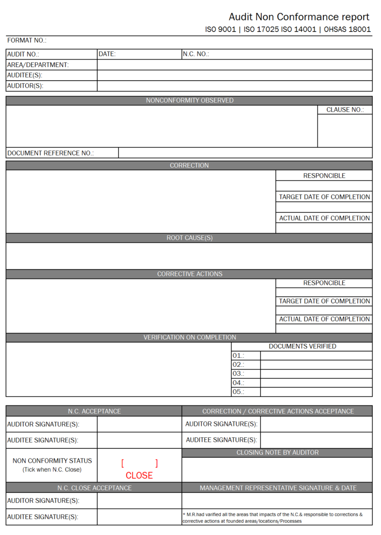Audit Report Template Iso 9001 (1) - TEMPLATES EXAMPLE | TEMPLATES EXAMPLE
