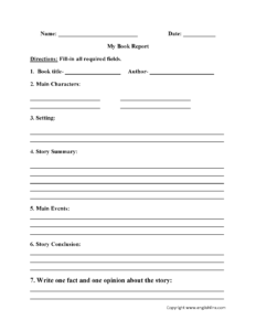 Book Report Template 9th Grade (1) - TEMPLATES EXAMPLE | TEMPLATES EXAMPLE