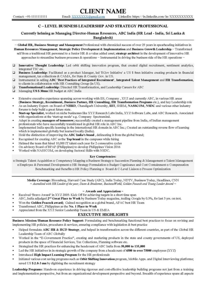 C Level Resume Samples (7) - TEMPLATES EXAMPLE | TEMPLATES EXAMPLE