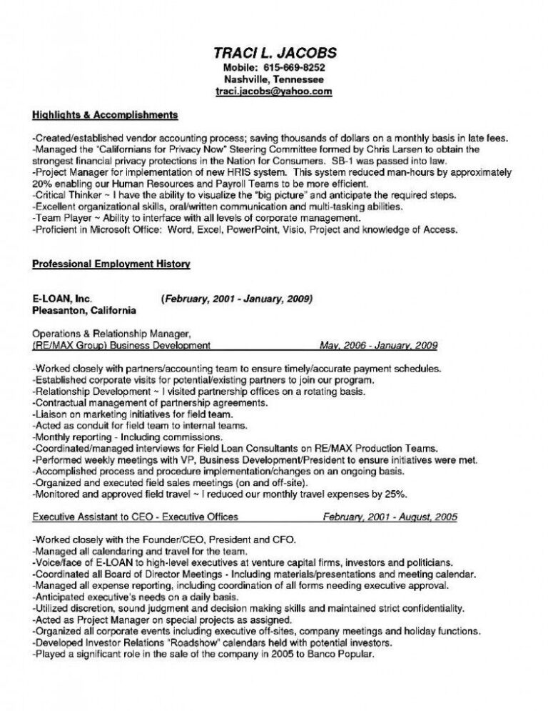 C Suite Resume Templates (7) - TEMPLATES EXAMPLE | TEMPLATES EXAMPLE
