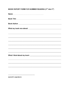 Grade 9 Book Report Template (1) - TEMPLATES EXAMPLE | TEMPLATES EXAMPLE