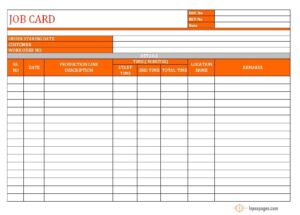 Job Card Templates Excel (2) - TEMPLATES EXAMPLE | TEMPLATES EXAMPLE