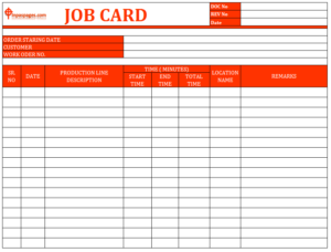 Job Card Templates Excel (7) - TEMPLATES EXAMPLE | TEMPLATES EXAMPLE