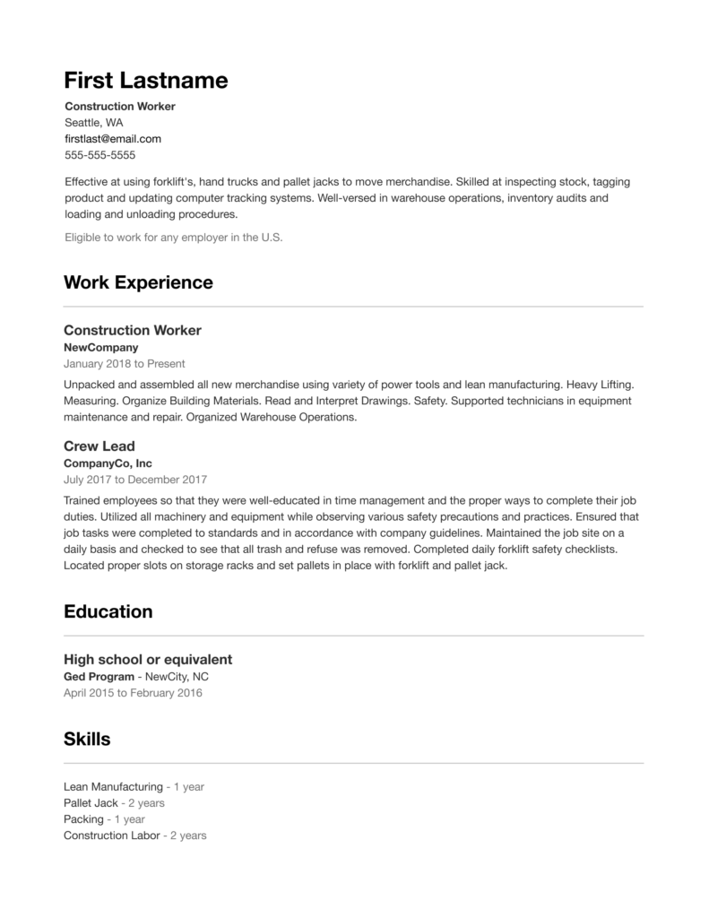 Resume Templates Indeed (5) - TEMPLATES EXAMPLE | TEMPLATES EXAMPLE