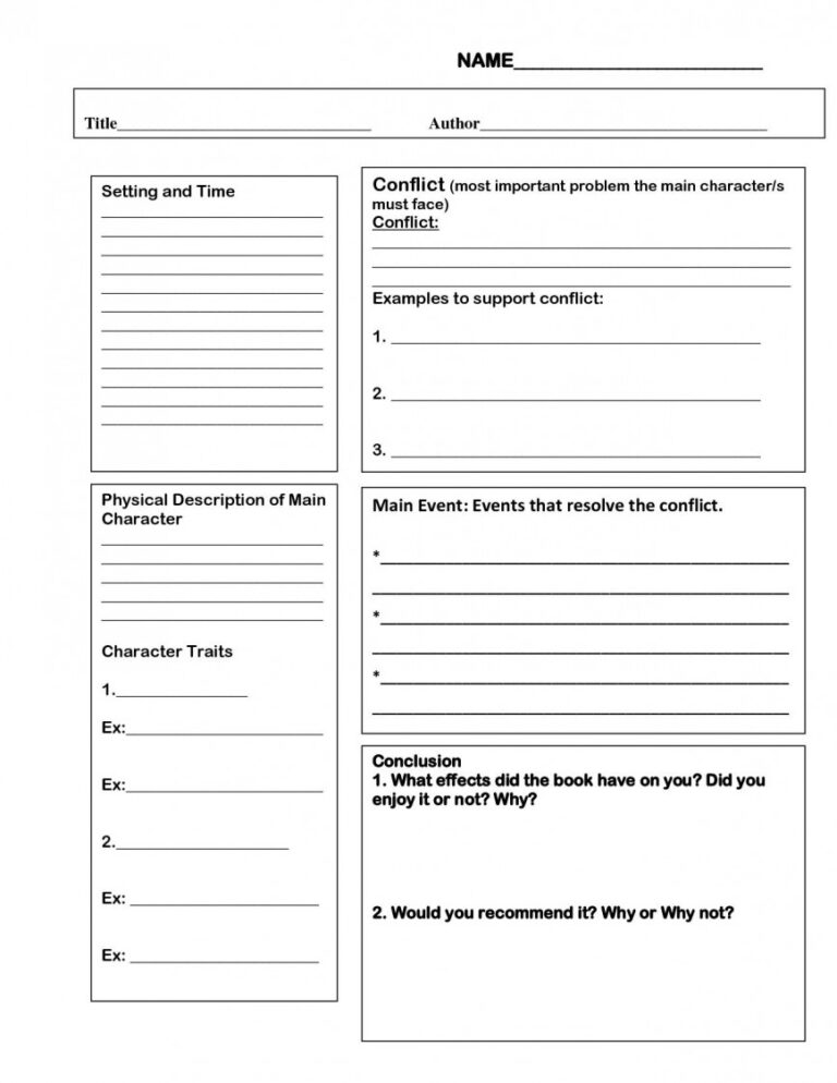 Biography Book Report Template 6th Grade (2) - TEMPLATES EXAMPLE ...