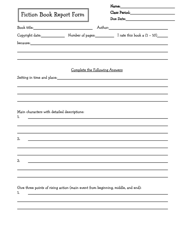 Biography Book Report Template 6th Grade (4) - TEMPLATES EXAMPLE ...