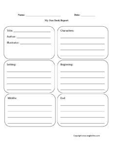 Book Report Template 6th Grade Printable (2) - TEMPLATES EXAMPLE ...