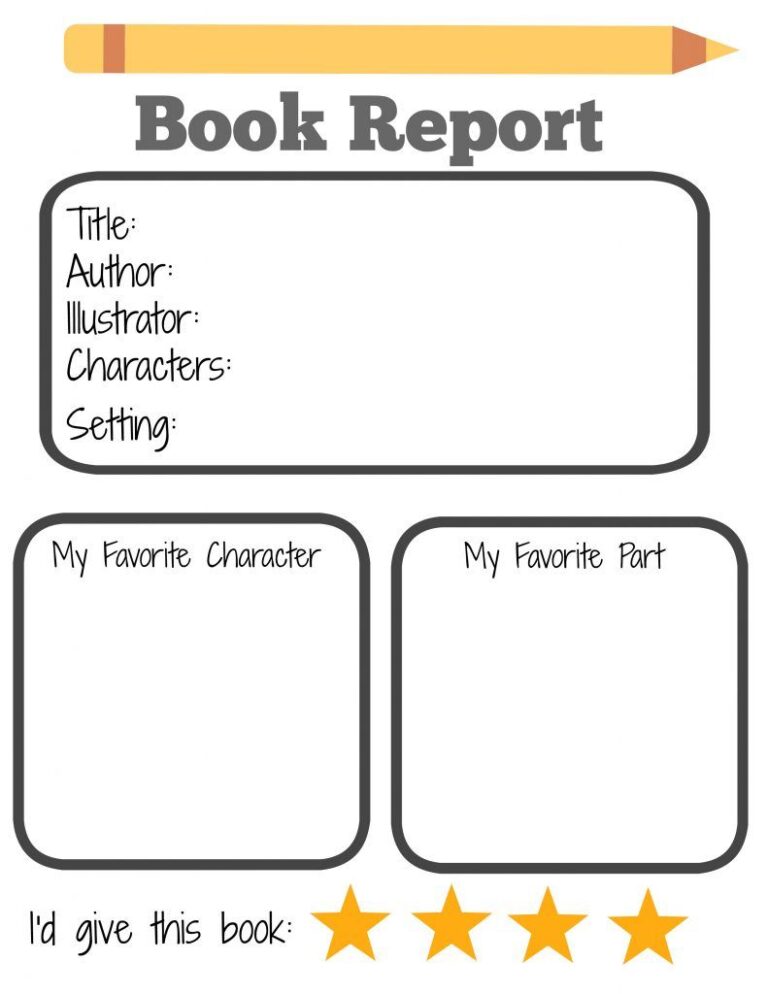 Book Report Template Kindergarten (2) - TEMPLATES EXAMPLE | TEMPLATES ...
